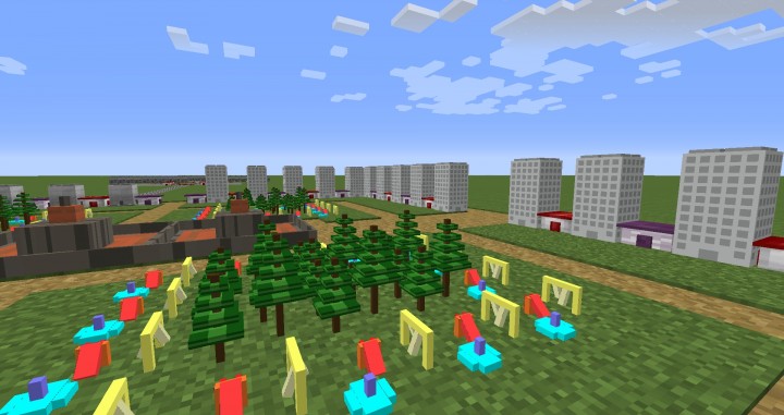 City made from 3D Models Minecraft Map