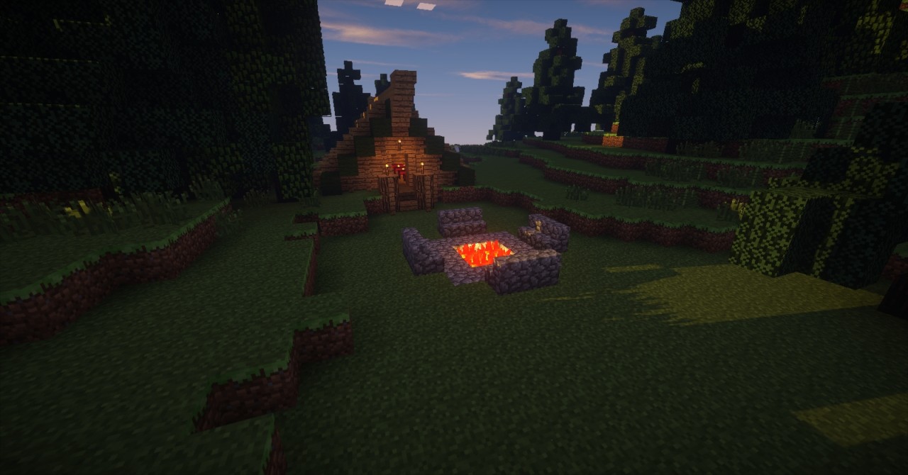 Medieval Camp with a fire Minecraft Map