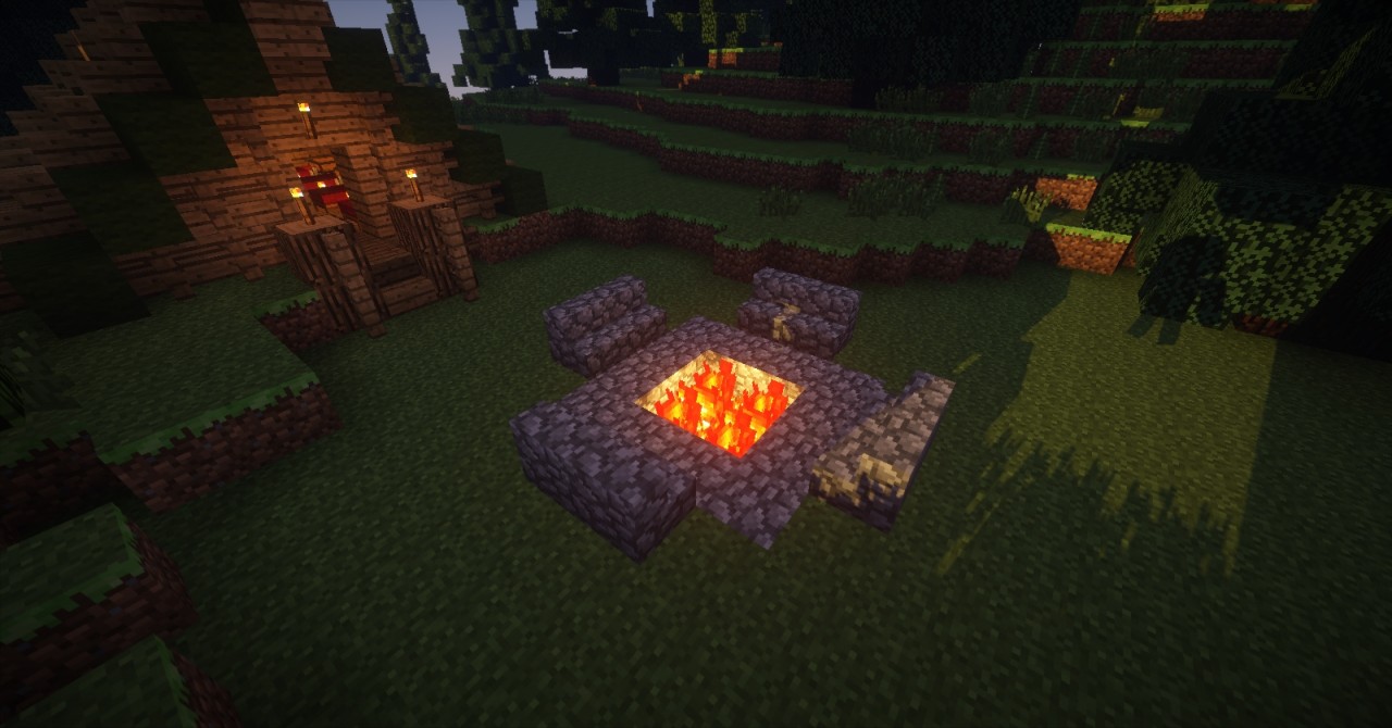 Medieval Camp with a fire Minecraft Map