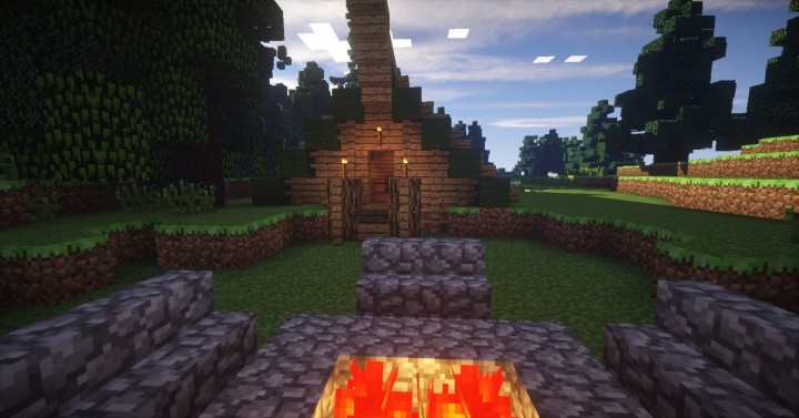 Medieval Camp with a fire Minecraft Map