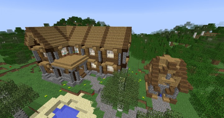 Beautiful house with well Minecraft Map