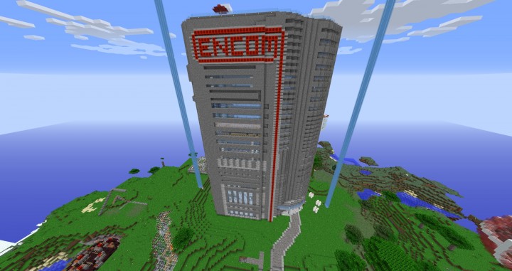 Tron legacy Encom tower Minecraft Map