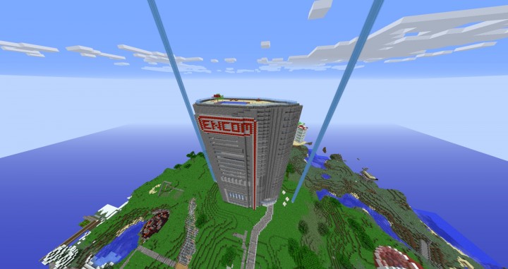 Tron legacy Encom tower Minecraft Map