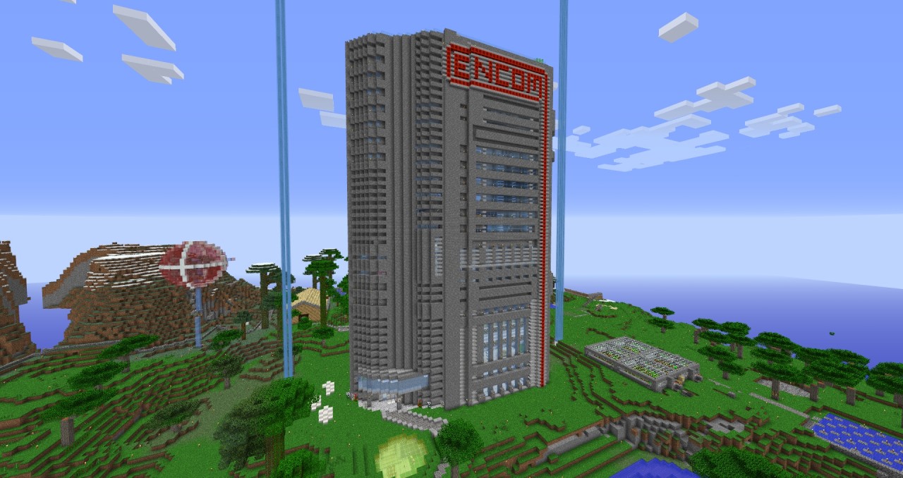 Tron legacy Encom tower Minecraft Map