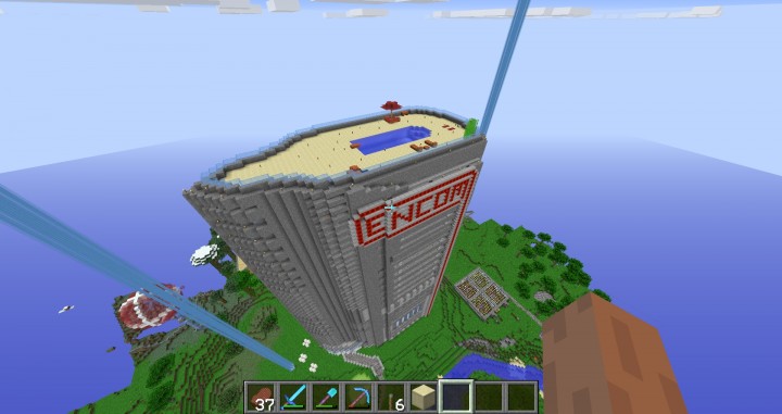 Tron legacy Encom tower Minecraft Map
