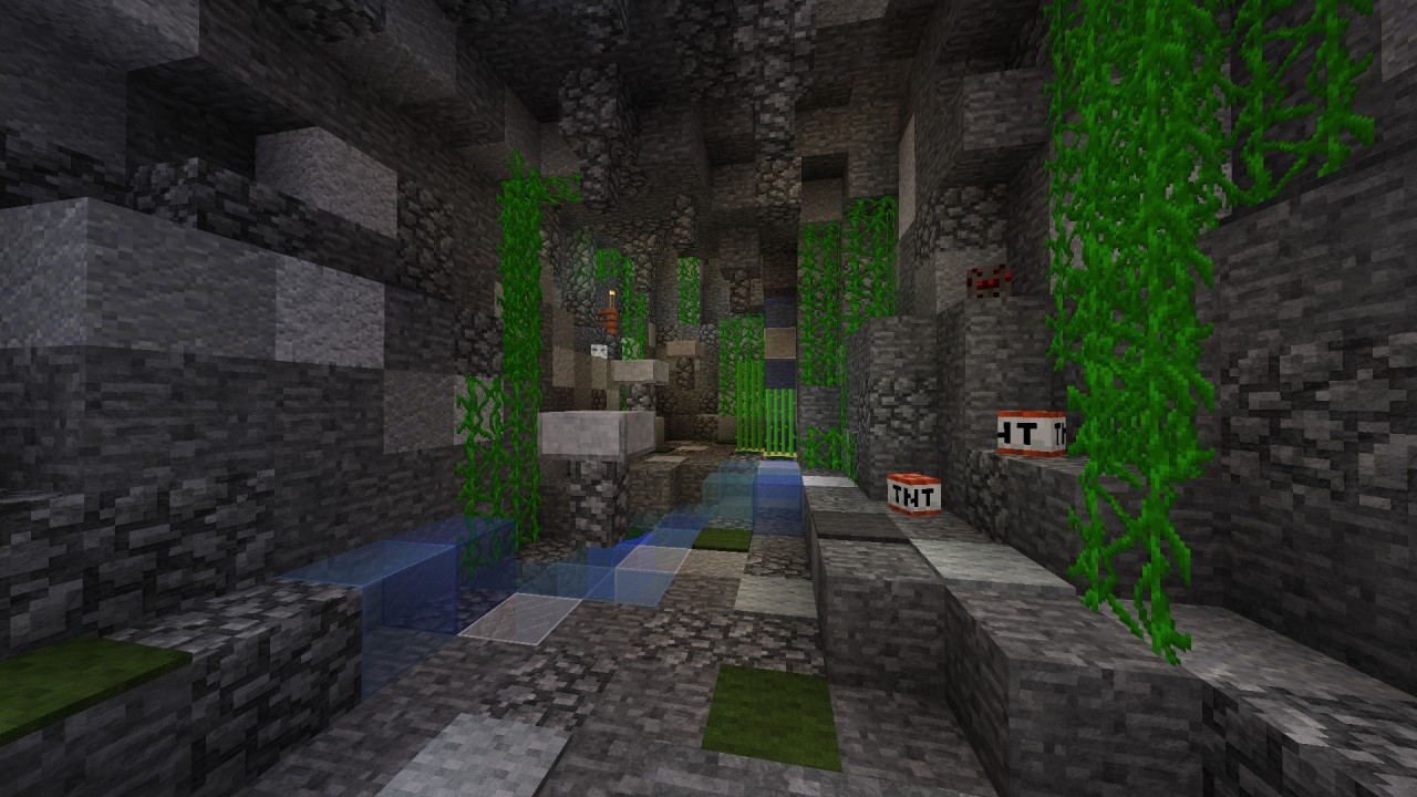 Parkour, The mossy cave Minecraft Map