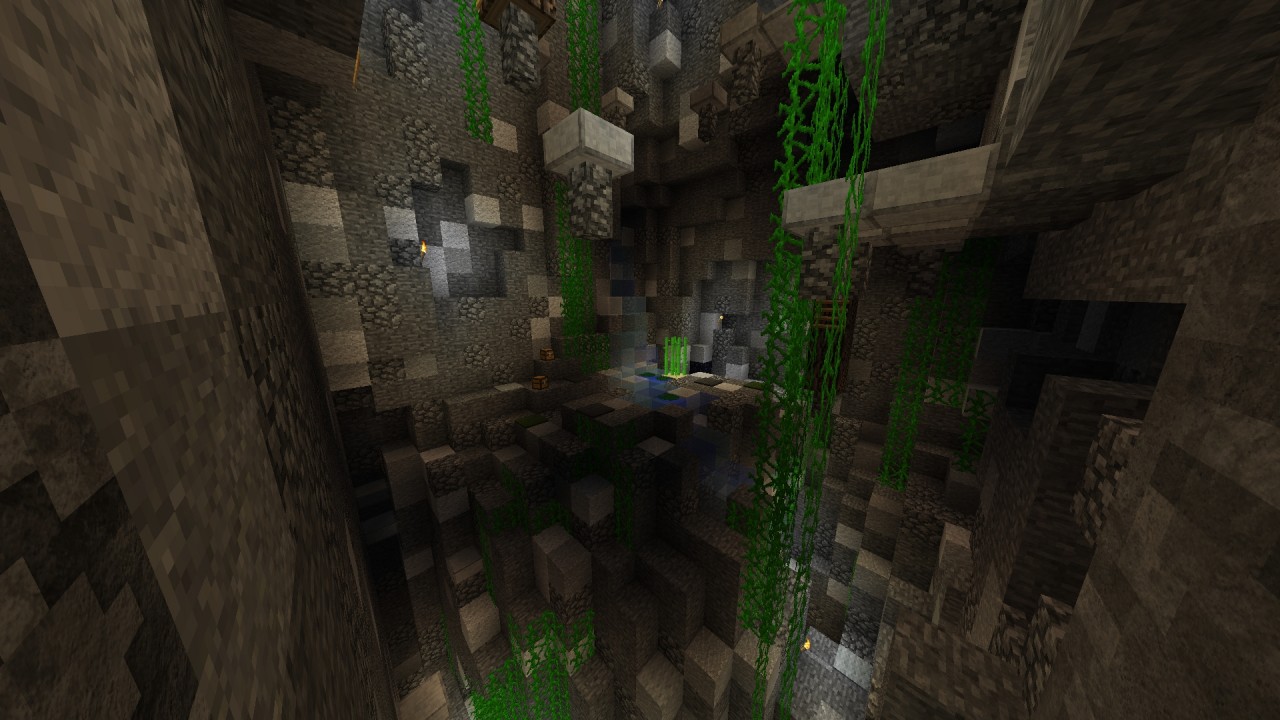 Parkour, The mossy cave Minecraft Map