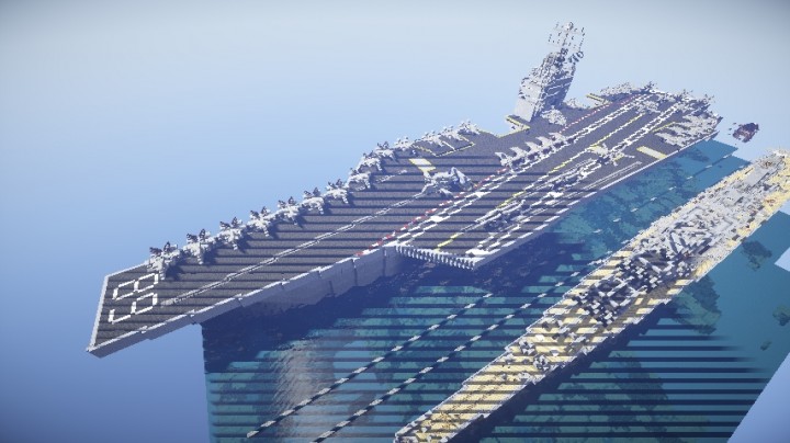USS Nimitz Aircraft Carrier - CVN 68 (1:1 scale) Minecraft Map