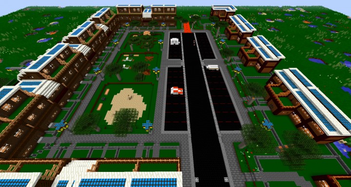 Neighbourhood - 2 side streets Minecraft Map