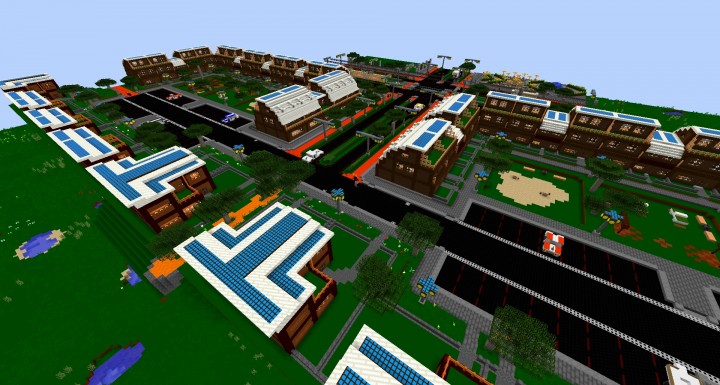 Neighbourhood - 2 side streets Minecraft Map