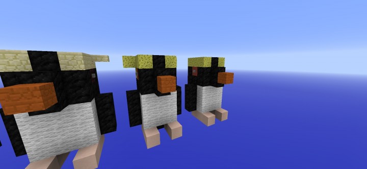 Small penguin statues Minecraft Map