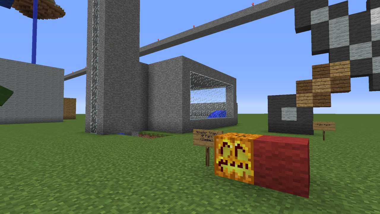 test 3 - World with Redstone experiments and more! Minecraft Map