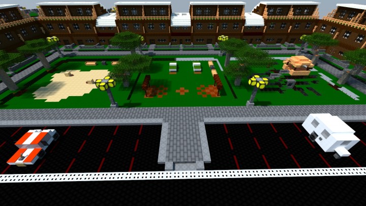Neighbourhood - 2 side streets Minecraft Map