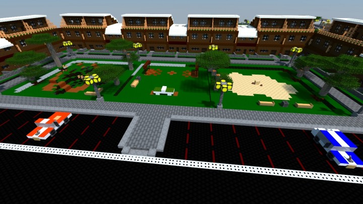 Neighbourhood - 2 side streets Minecraft Map