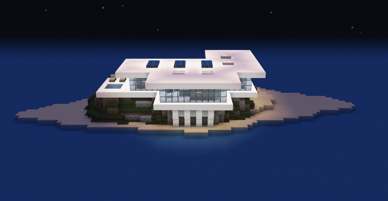 Modern Island House Minecraft Map