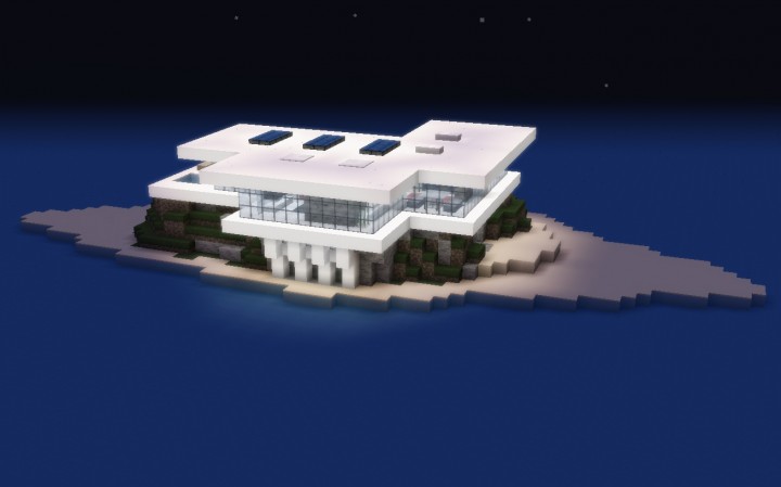 Modern Island House Minecraft Map