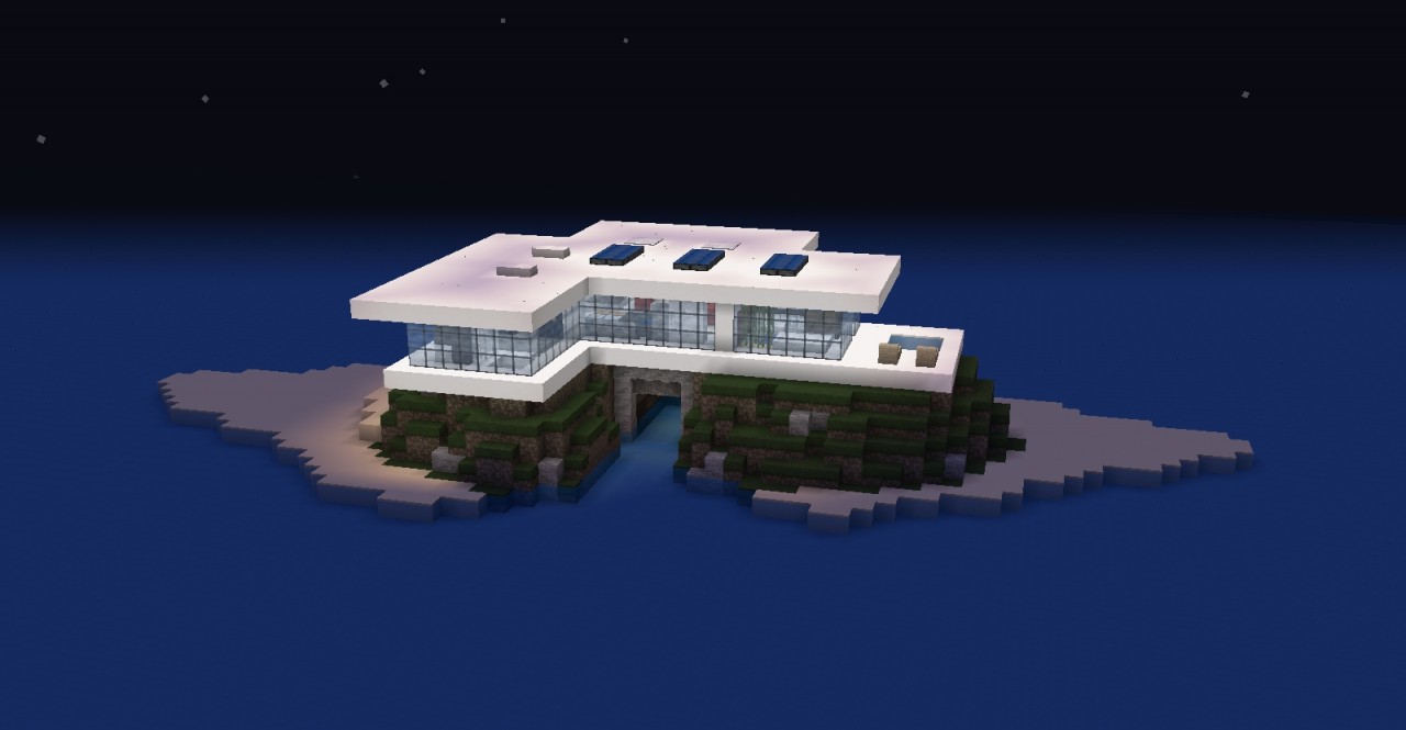 Modern Island House Minecraft Map