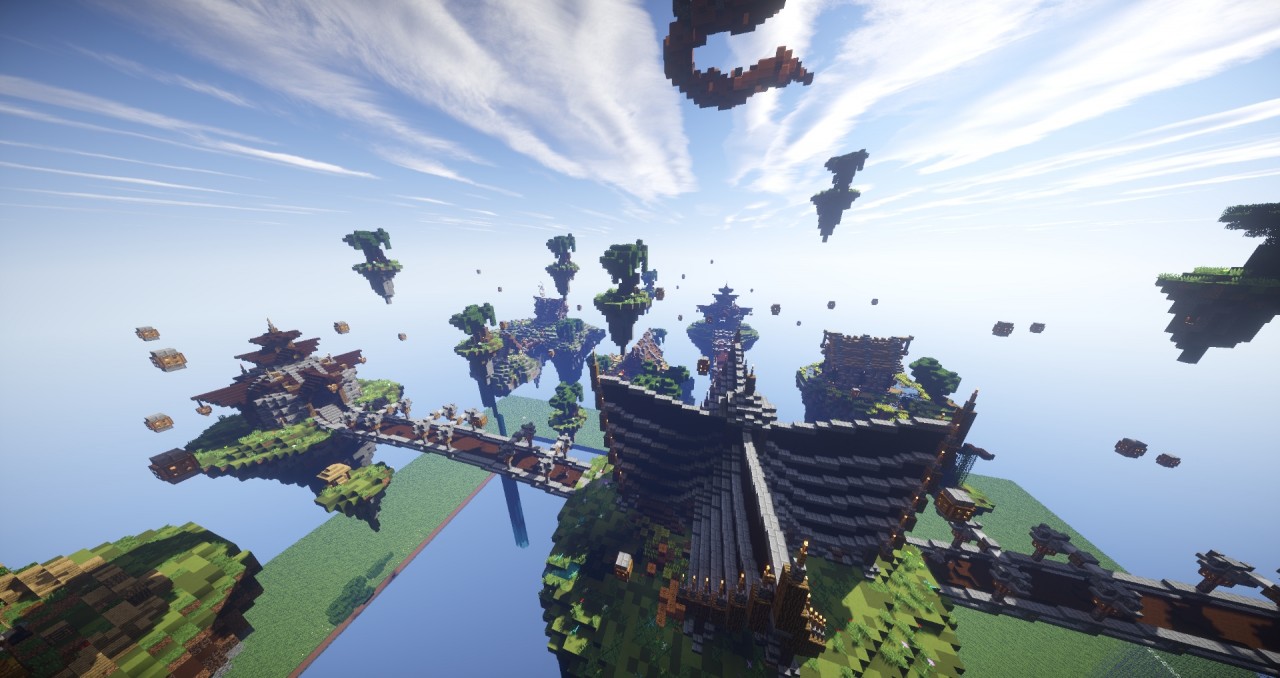 Medieval Floating Island Hub | Built by Team Sublis Minecraft Map