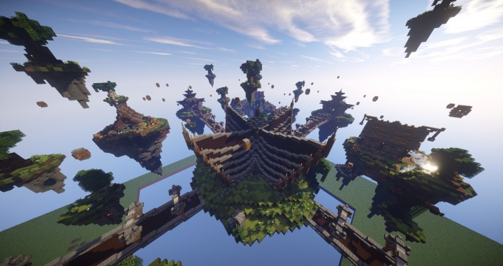 Medieval Floating Island Hub | Built by Team Sublis Minecraft Project
