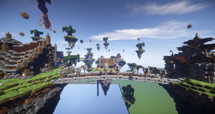 Medieval Floating Island Hub | Built by Team Sublis Minecraft Project