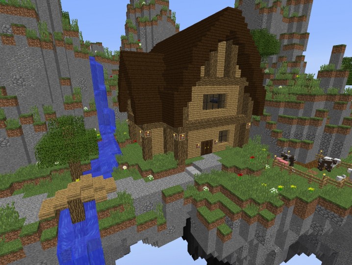 Floating Island house Minecraft Map