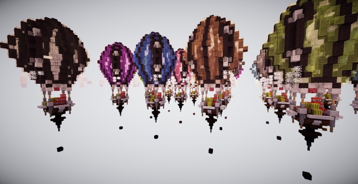 DOWNLOAD [!] Free Hot Air Balloon Pack! (With Schematic) Minecraft Map