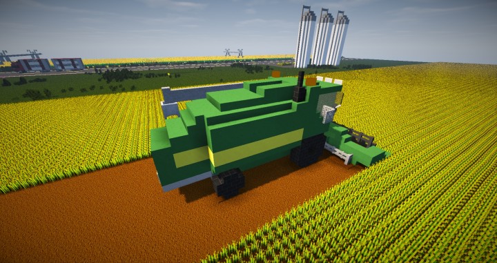 Vehicle - John Deere Combine Harvester Minecraft Project