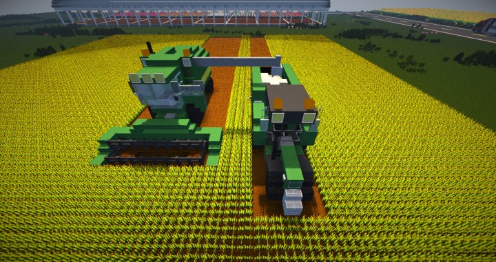 Vehicle - John Deere Combine Harvester Minecraft Map