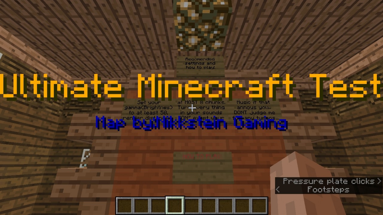 The ULTIMATE Minecraft Test Minecraft Map