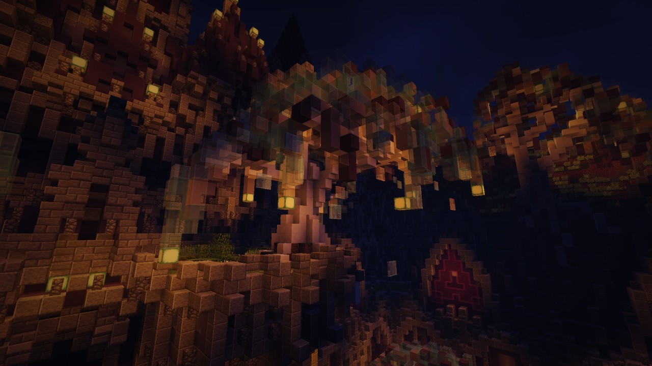 Glowing trees Minecraft Map