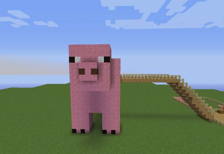 Burning a pig Minecraft Map