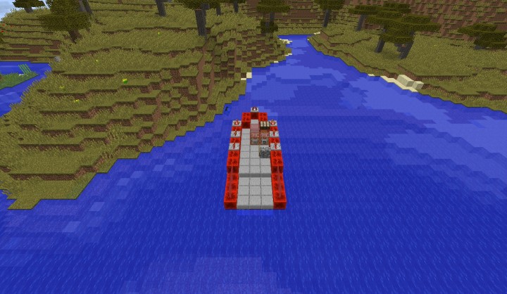RedStone MotorBoat Minecraft Map