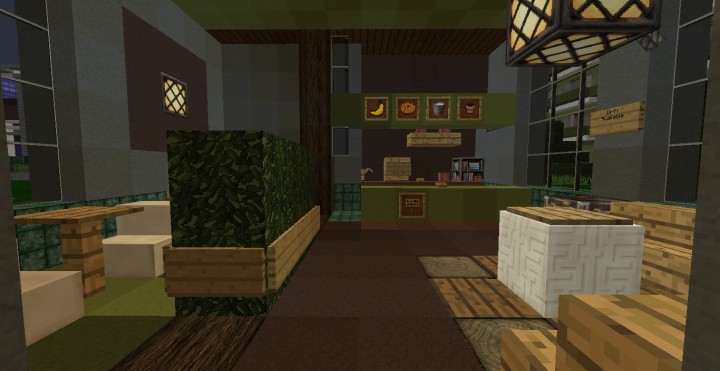Starbucks or coffee shop Minecraft Map