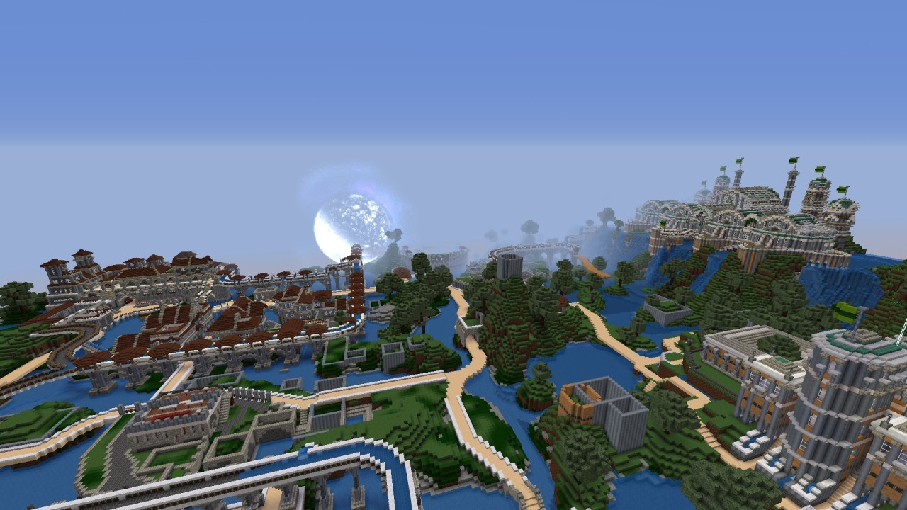 Waterfall City & Other builds Minecraft Map
