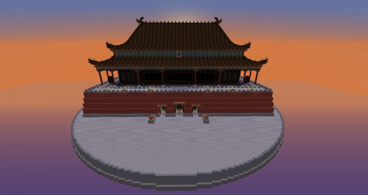 Forbidden City 'Gate of Divine Prowess' Minecraft Map