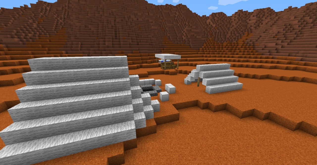 Crashed human ship-Life On Mars Minecraft Map