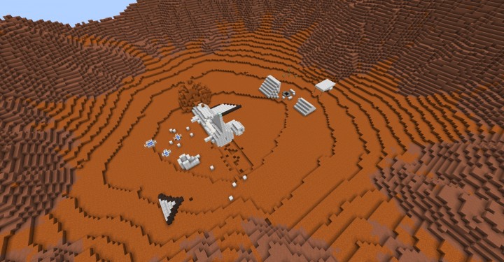 Crashed human ship-Life On Mars Minecraft Map
