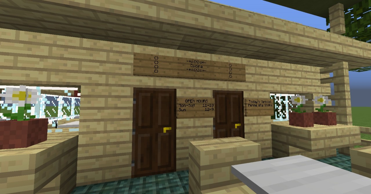Italian Restaurant | Sonicfan0001 Restaurant Series #1 Minecraft Map