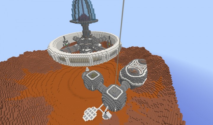 Life on mars solo Build , desertic colonized land Minecraft Map