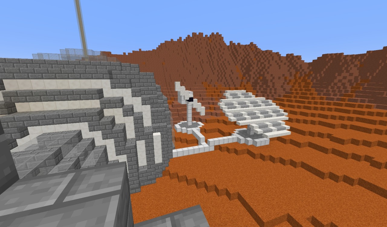 Life on mars solo Build , desertic colonized land Minecraft Map