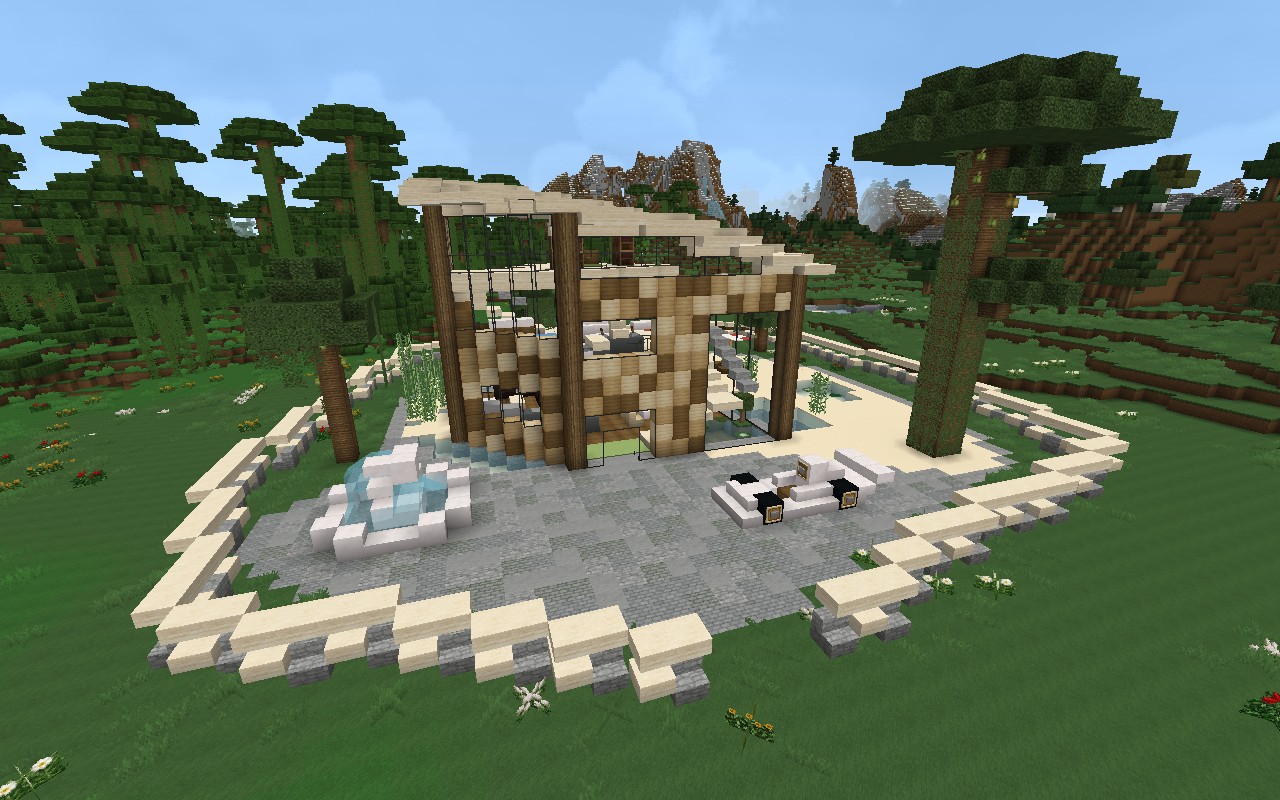 Modern Sandstone Villa - (Full Interior) Minecraft Map