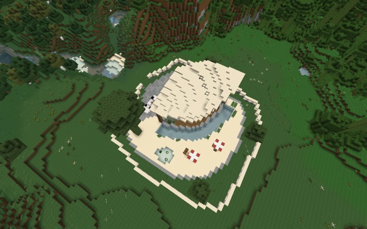 Modern Sandstone Villa - (Full Interior) Minecraft Map