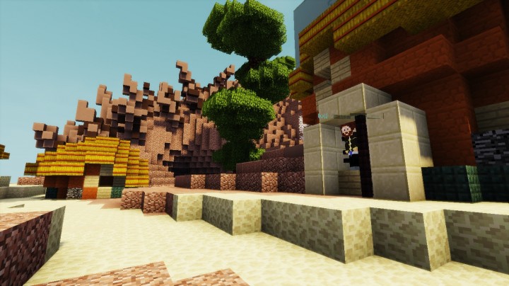 African Houses and Fantasy World [KissMyCreative] Minecraft Map