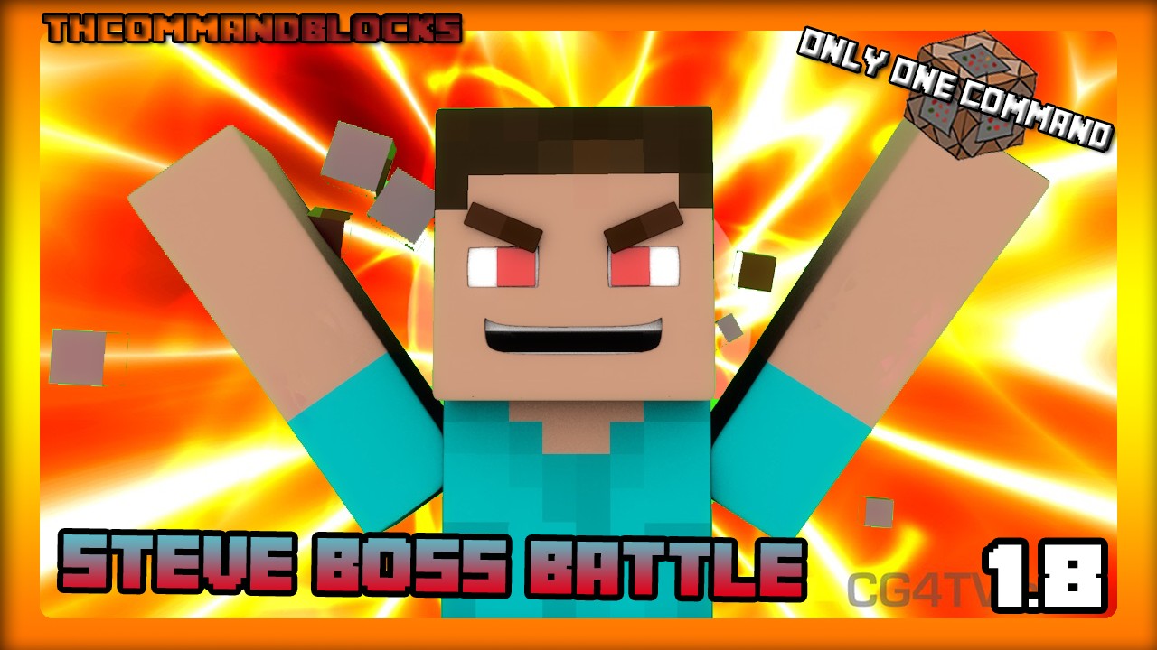 Minecraft one command block- Steve boss battle Minecraft Map