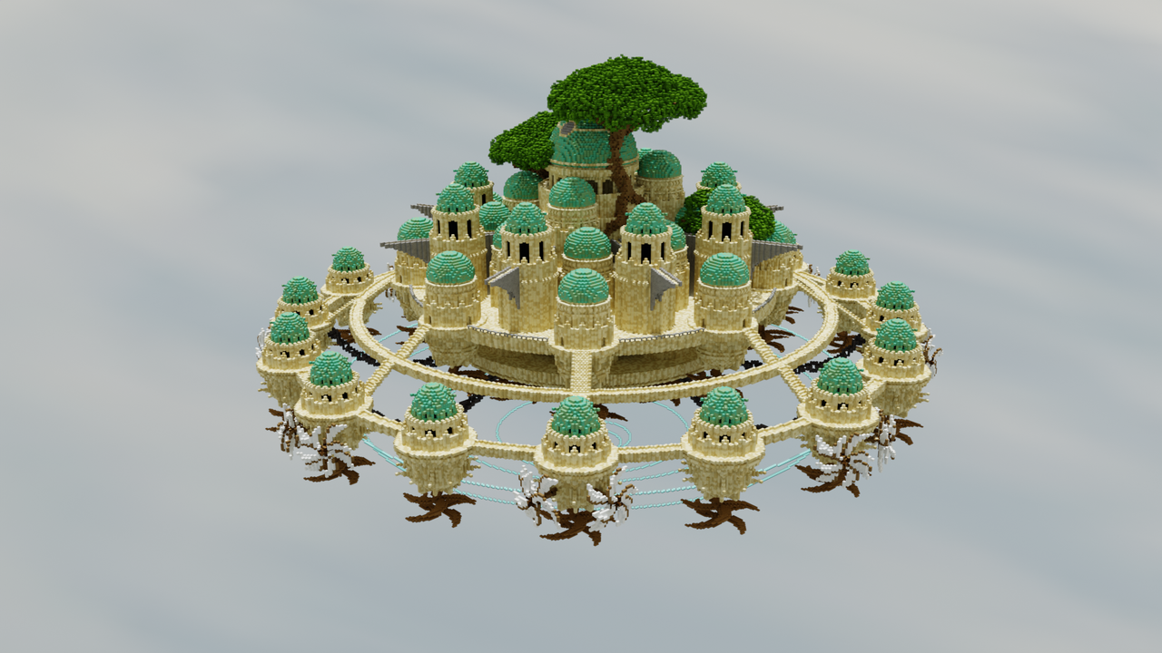 Steampunk Floating Castle Minecraft Map
