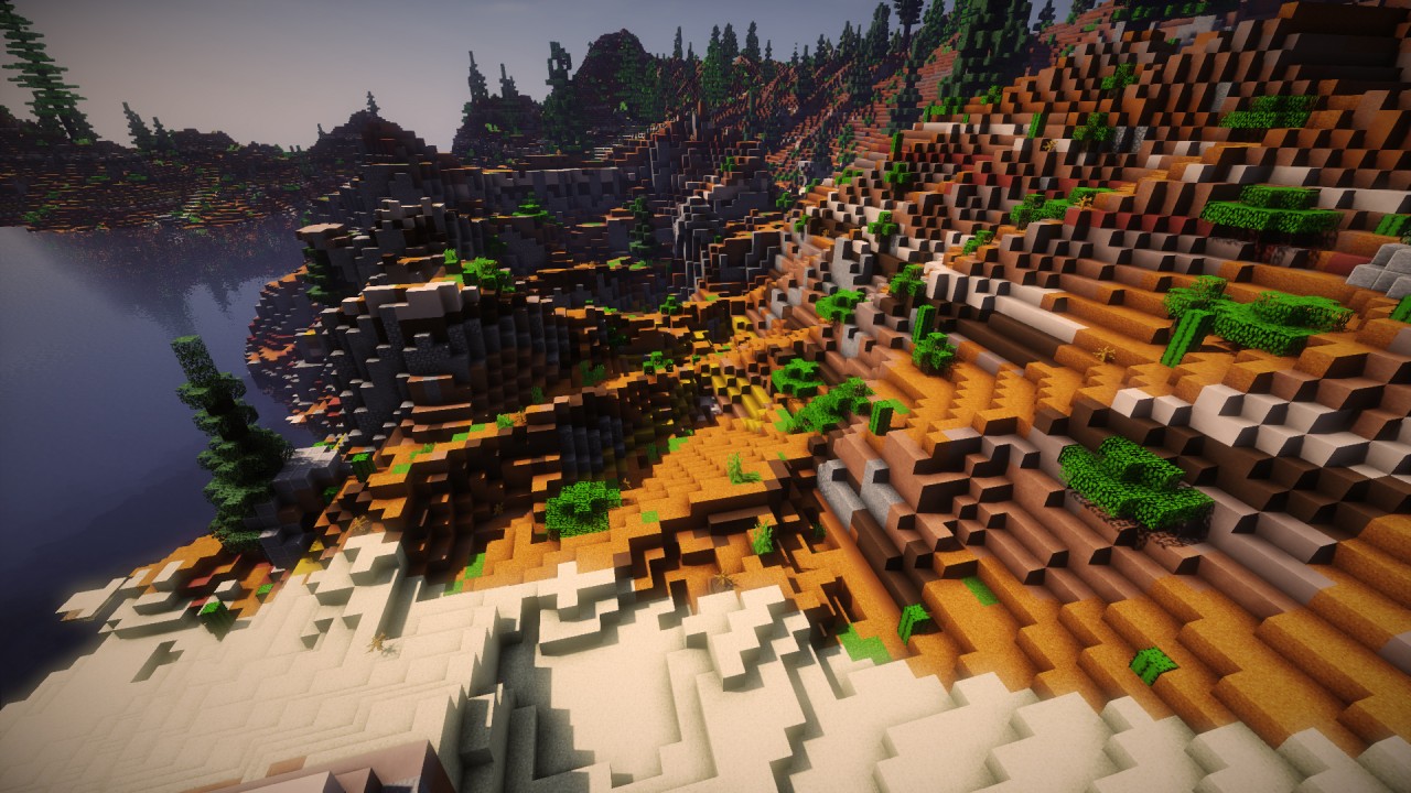Lush Canyons - 2k x 2k Custom Terrain Minecraft Map