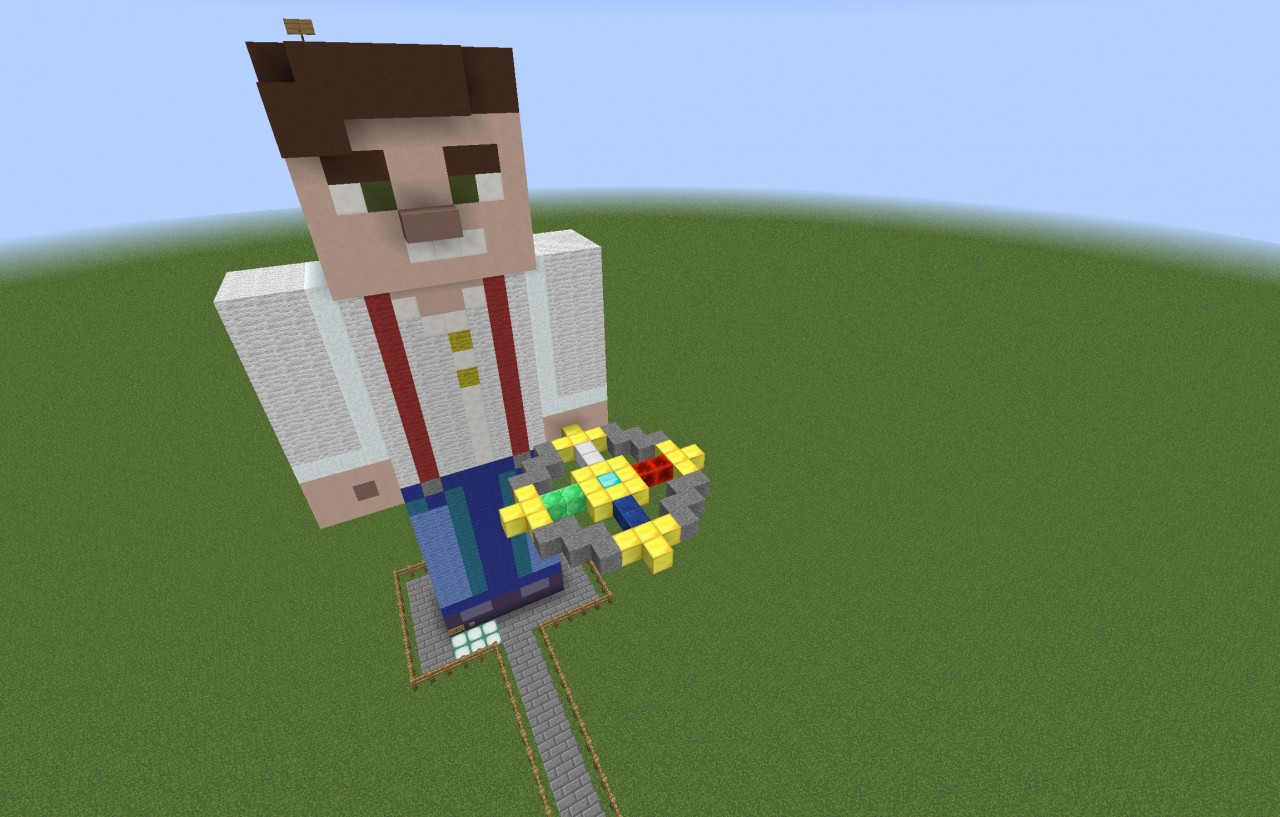 Jesse From Minecraft Story Mode Statue Build Minecraft Map