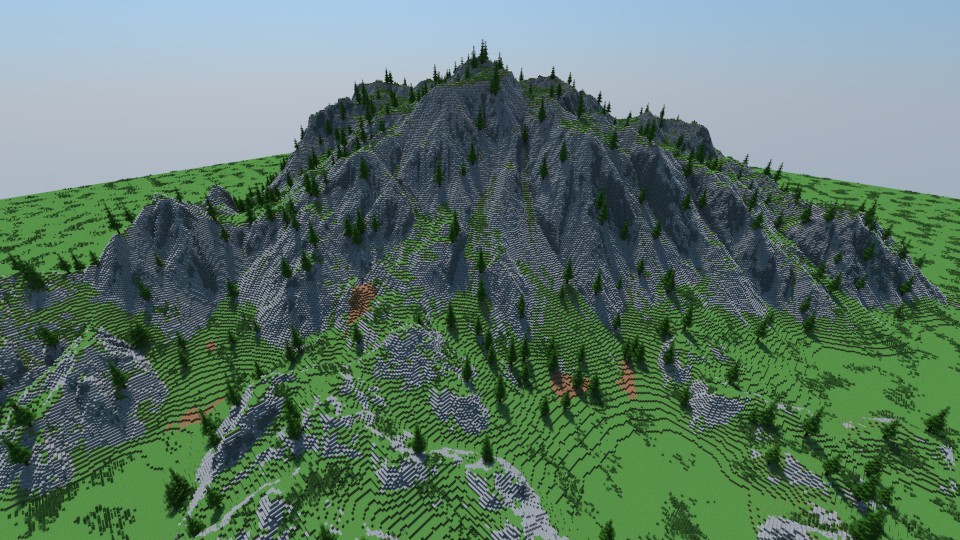 Builder's Mountains - Terraformed Mountains for All Your Building Needs Minecraft Map
