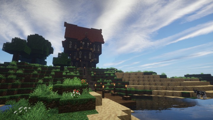 Medieval house on the shore Minecraft Map