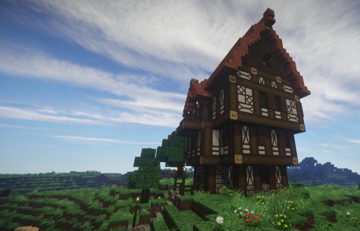 Medieval house on the shore Minecraft Map